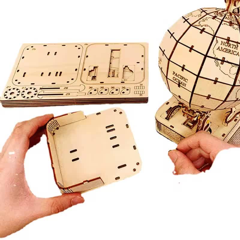 3D Leseni Globus Puzzle: Mehanični Model Zemlje za Najstnike - DIY ...